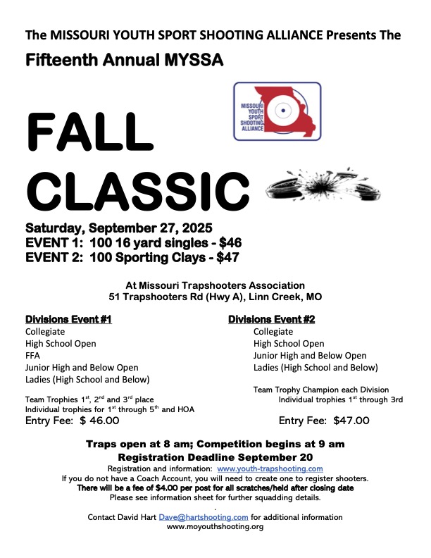 MYSSA 2025 Fall Classic | Missouri Youth Sport Shooting Alliance